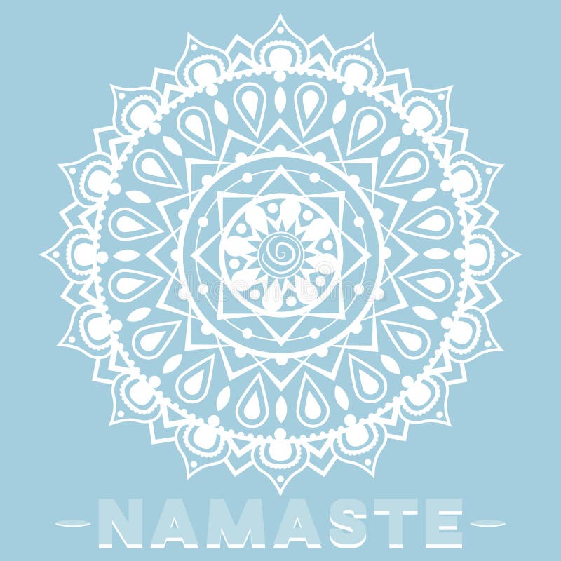 Mandala Namaste Purple Lotus Flower Stock Vector - Illustration of ...