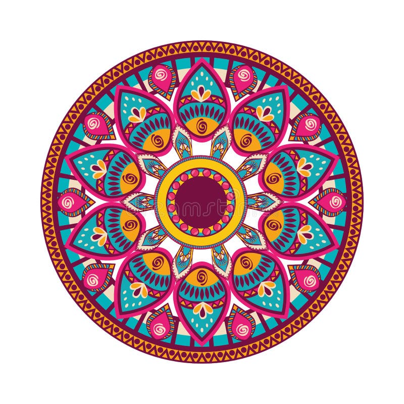 Mandala oriental symbol stock illustration. Illustration of repeat ...