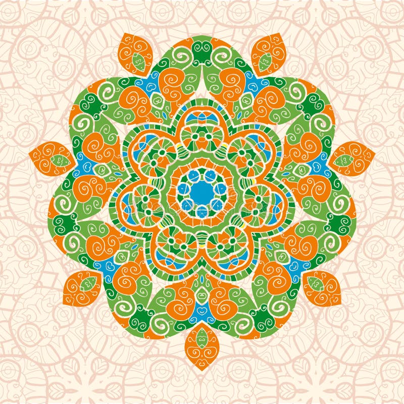 Mandala Ornament With Space For Your Text. Vector Stock Vector ...