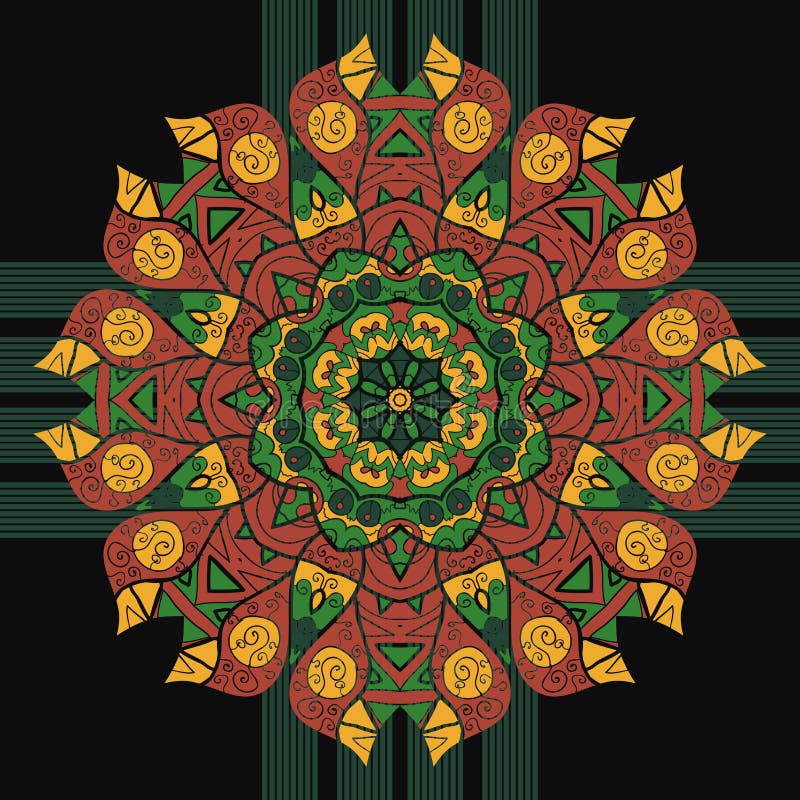 Mandala Ornament with Space for Your Text. Vector Stock Vector ...