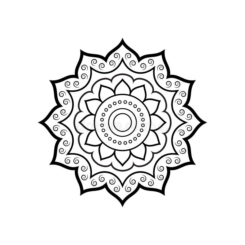 Mandala Ornament Vector Logo Icon Stock Vector - Illustration of ...