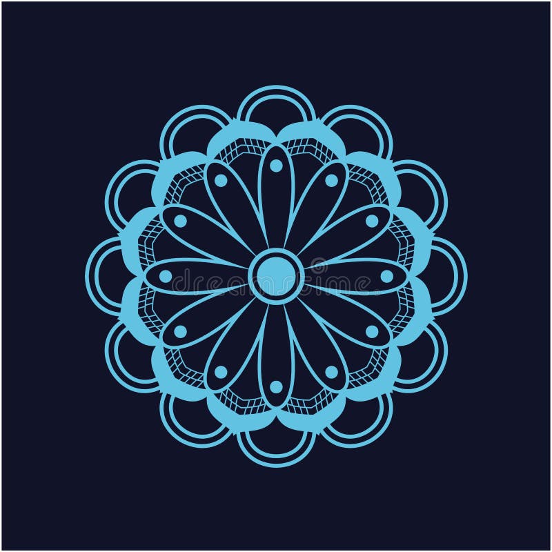 Mandala Ornament Vector Logo Icon Stock Vector - Illustration of frame ...