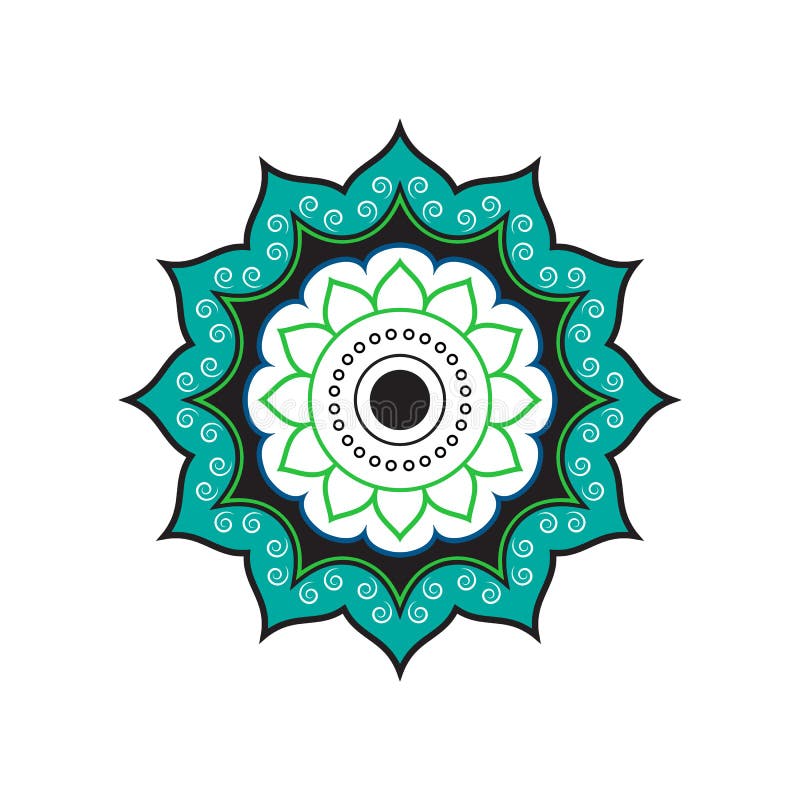 Mandala Ornament Vector Logo Icon Stock Vector - Illustration of vector ...