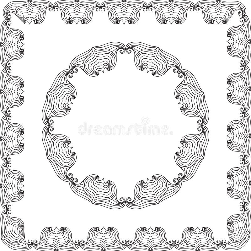 Zentangle del capítulo stock de ilustración. Ilustración de negro ...