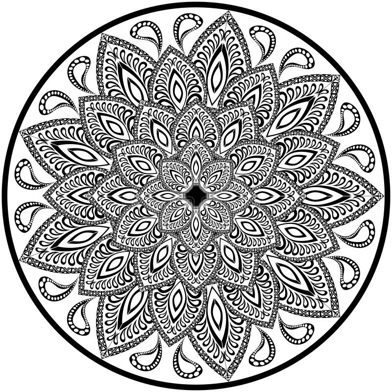 Mandala pattern stock vector. Illustration of decorative - 54754531