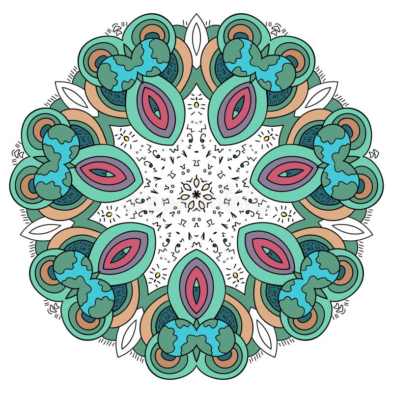 Mandala Pattern. Abstract Vector. Vintage Decorative Elements. Hand ...