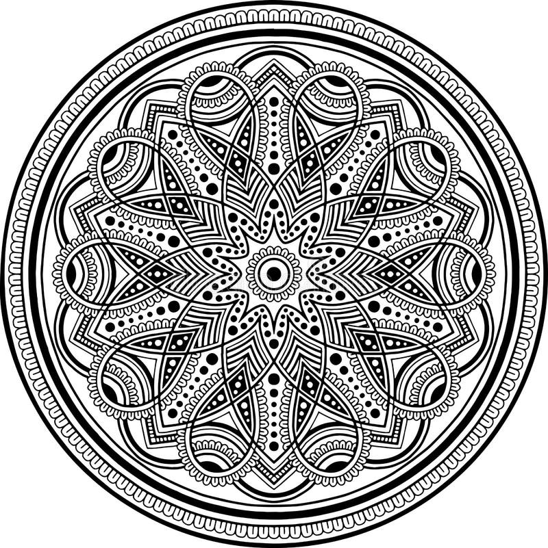 Mandala Pattern Black White Stock Illustrations – 75,744 Mandala ...