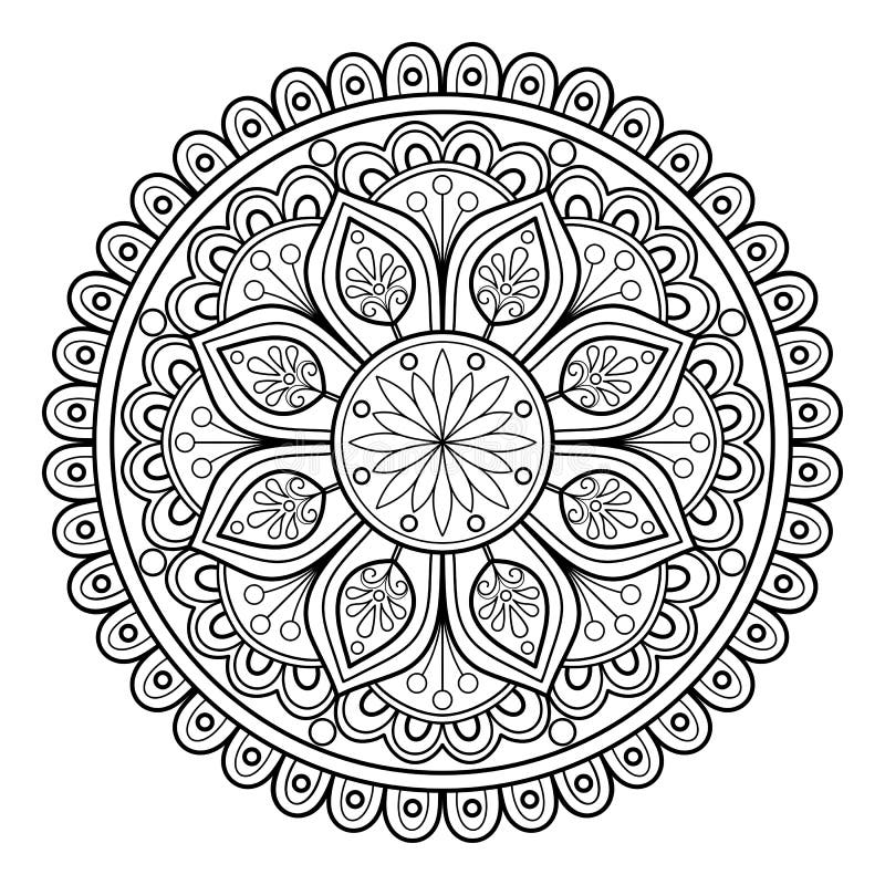 Mandala Digital Art Stencil Stock Illustrations – 575 Mandala Digital ...