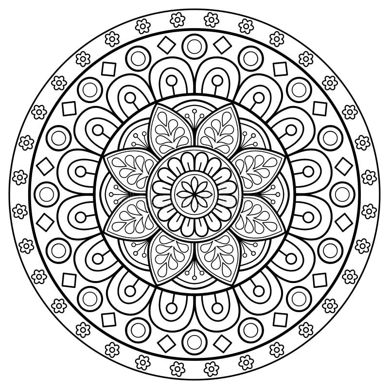 Mandala Digital Art Stencil Stock Illustrations – 848 Mandala Digital ...