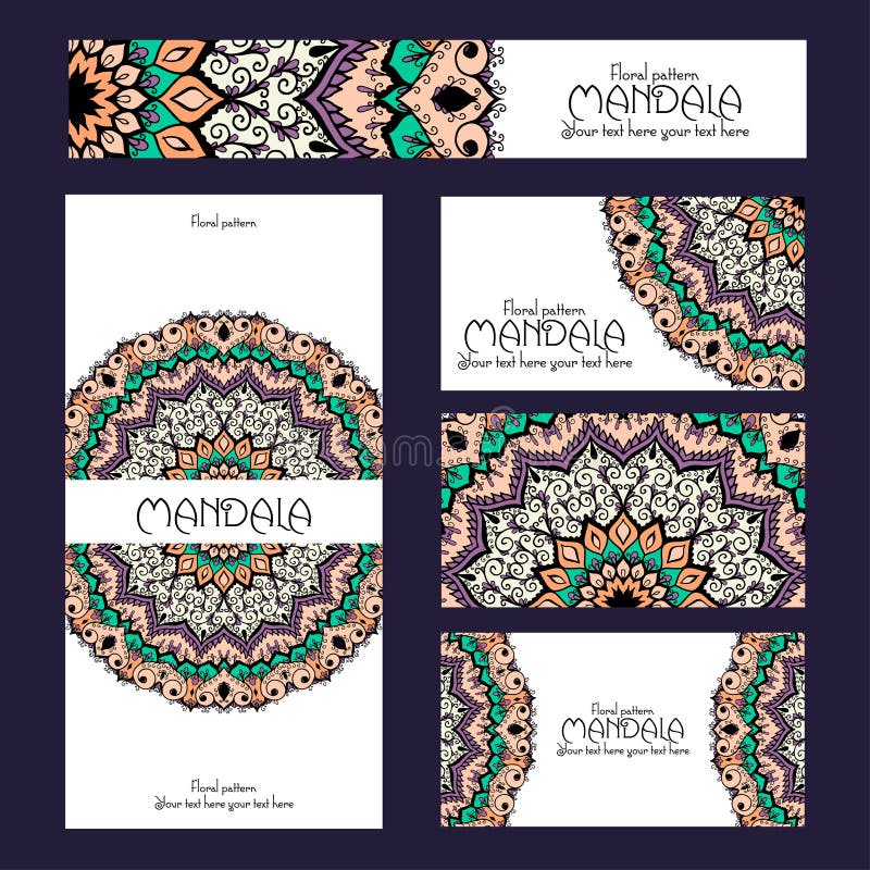 Mandala Pattern Design Template. May Be Used for Stock Vector ...