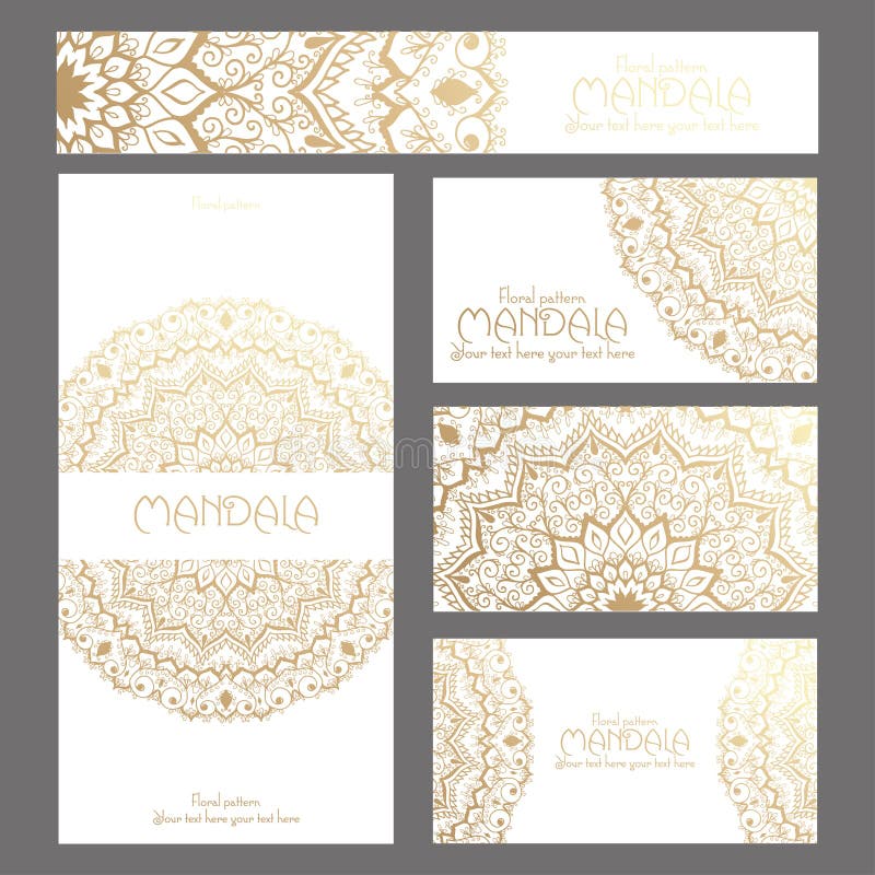 Mandala Pattern Design Template. Stock Vector - Illustration of ...