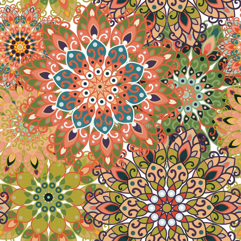 Mandala Pattern for Printing on Fabric or Paper. Stock Illustration ...