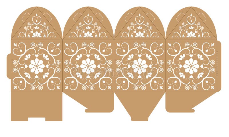 Mandala Patterned Box. Ethnic Decorative Elements. Box Template. Gift ...