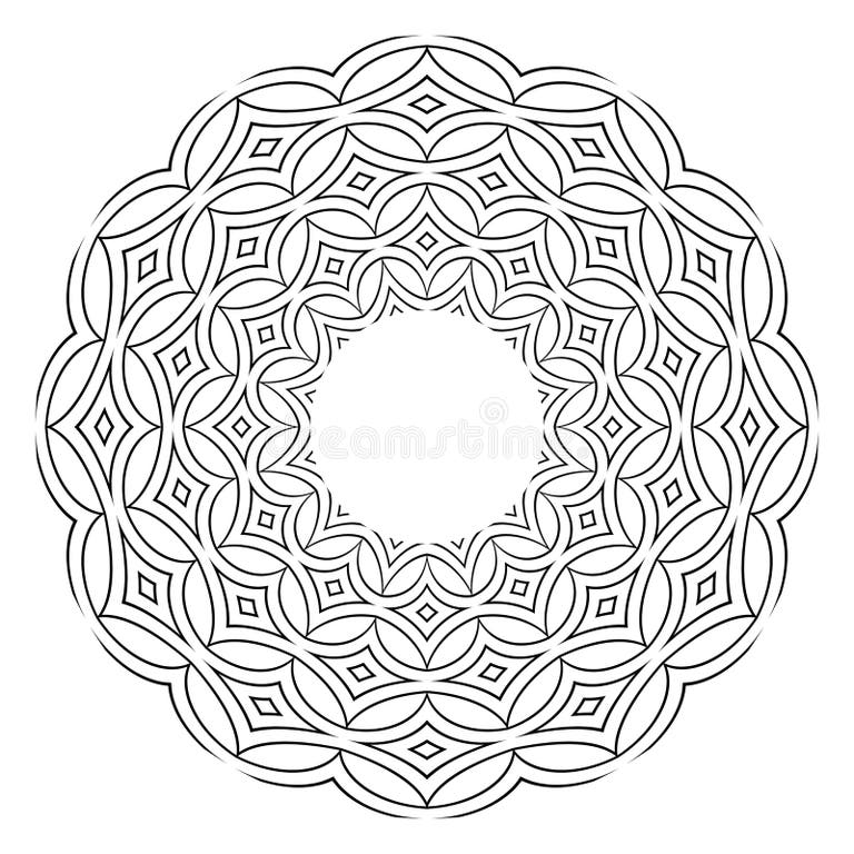 Mandala. Radial Circular Geometric Pattern Stock Vector - Illustration ...