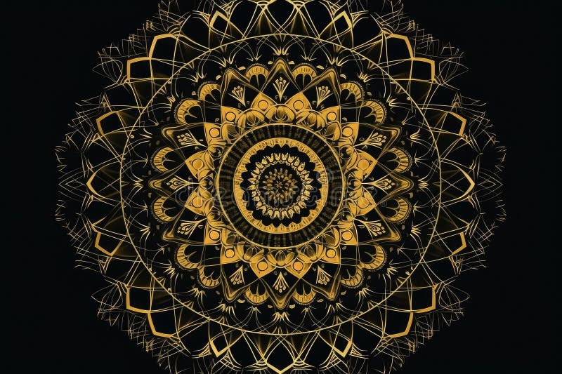 Mandala with Repeating Geometric Patterns and Sacred Geometry Stock ...