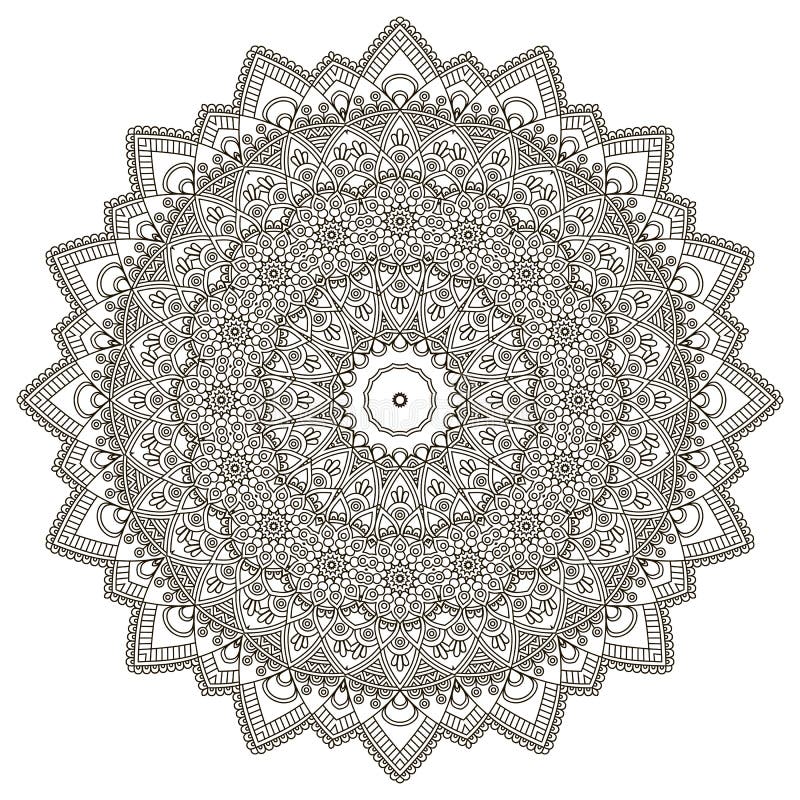 Mandala rond de vecteur illustration de vecteur. Illustration du carte ...