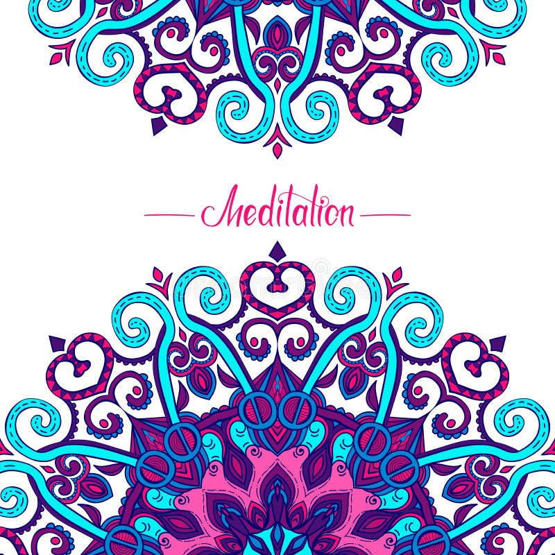 Cornice Mandala Rotonda-06 illustrazione vettoriale. Illustrazione di ...