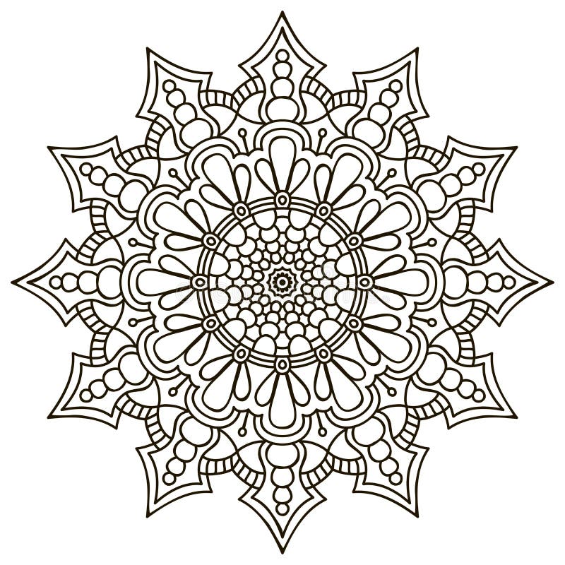 Mandala. Beautiful Hand Drawn Flower Stock Vector - Illustration of ...