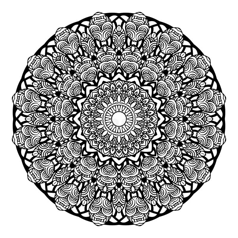 Mandala Round Zentangle Ornament Pattern Vector Stock Vector ...