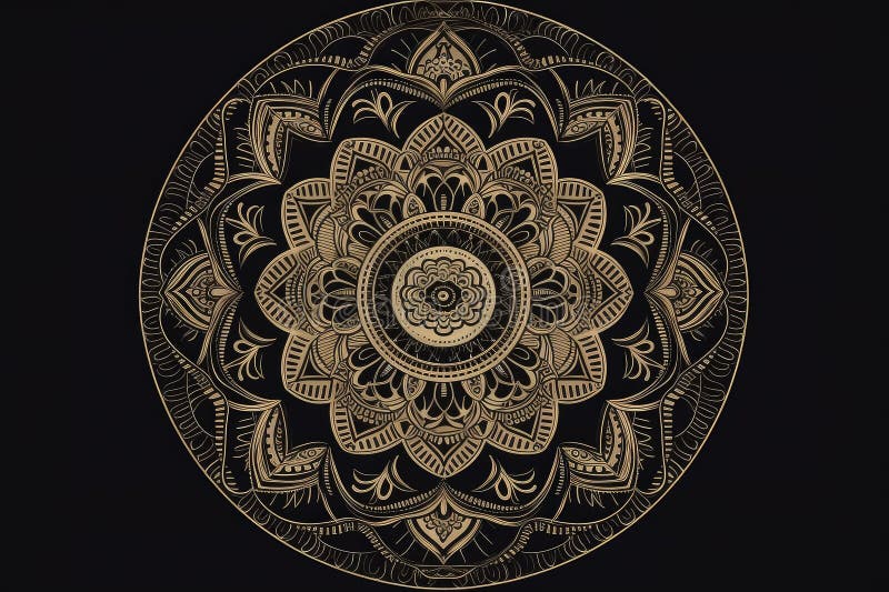 Mandala with Sacred Geometry and Floral Patterns Stock Photo - Image of ...