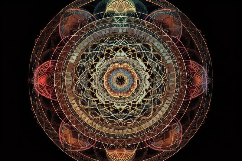 Mandala of Sacred Geometry Representing the Unity and Balance of All ...