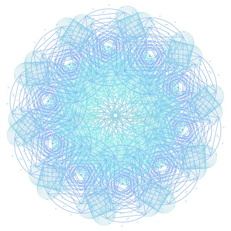 Mandala with Sacred Geometry Symbols and Elements Stock Vector ...