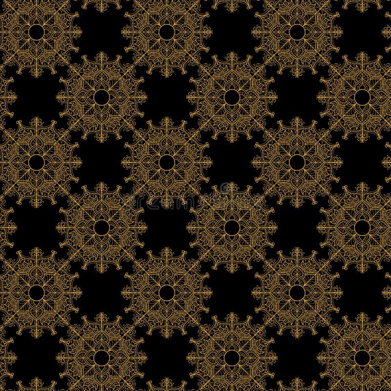 Mandala Seamless Pattern Design Stock Vector - Illustration of india ...