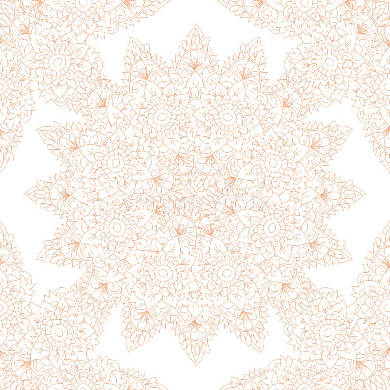 Mandala seamless pattern stock vector. Illustration of symmetry - 189516142