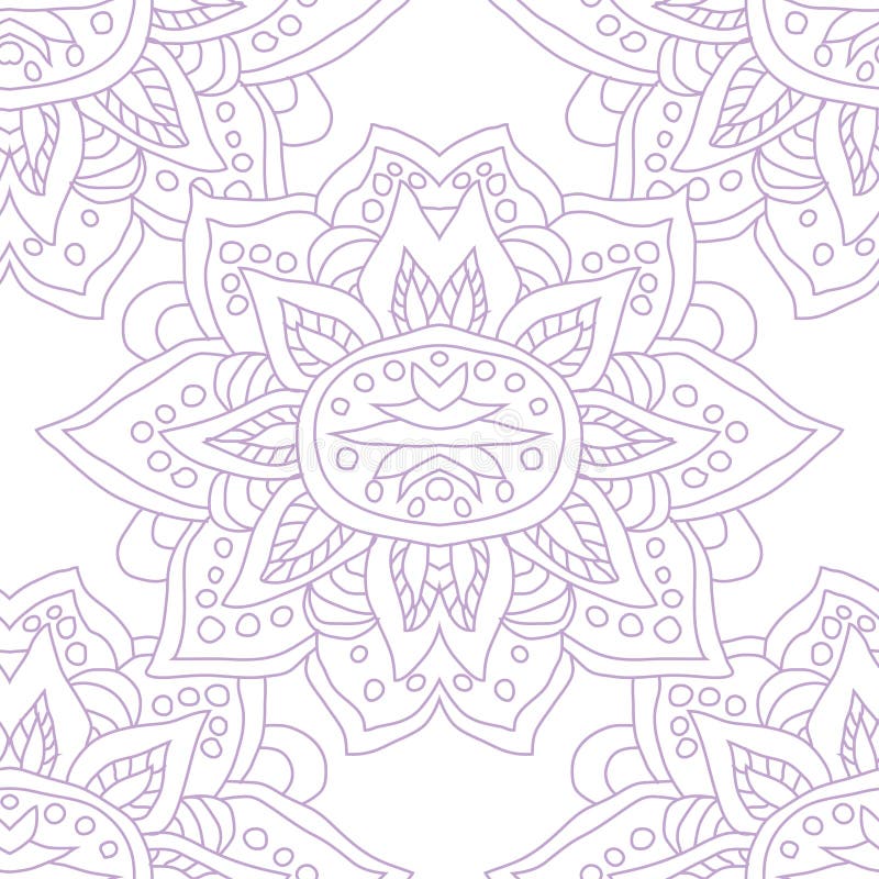 Mandala seamless pattern stock vector. Illustration of decoration ...