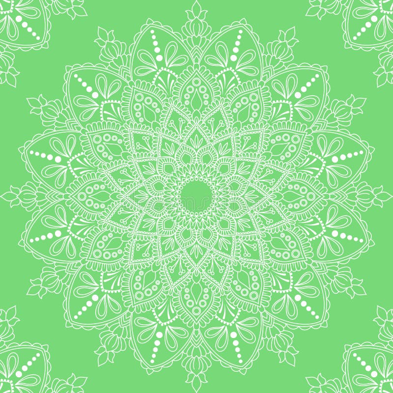 Mandala seamless pattern stock vector. Illustration of elegant - 107968620