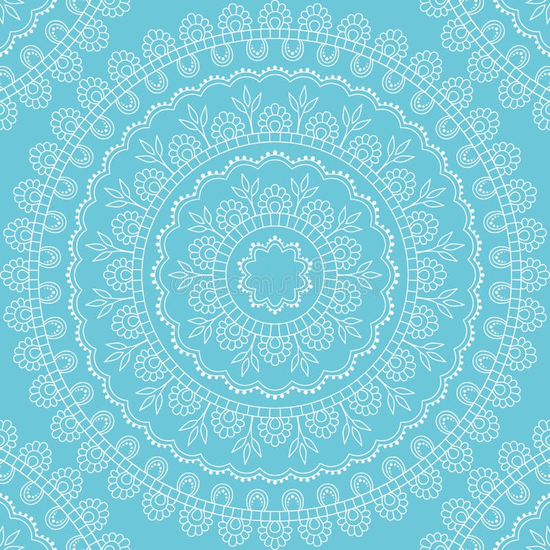 Mandala seamless pattern stock vector. Illustration of curve - 116462497