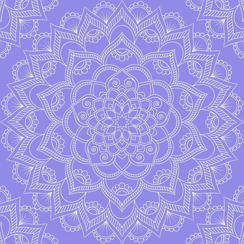 Mandala seamless pattern stock vector. Illustration of curve - 115630999