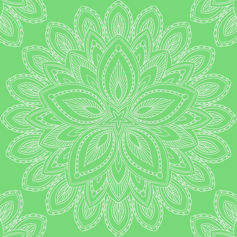 Mandala seamless pattern stock vector. Illustration of india - 116046860