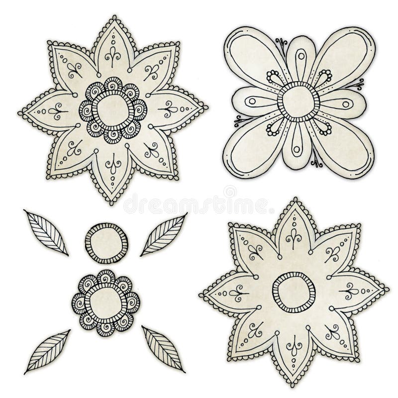 Mandala sketch sections stock illustration. Illustration of mandala ...