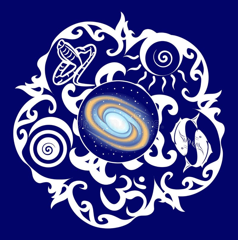 The mandala space stock vector. Illustration of totem - 100795486