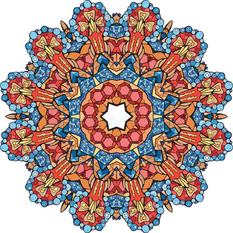 Mandala style image stock vector. Illustration of tile - 100473160