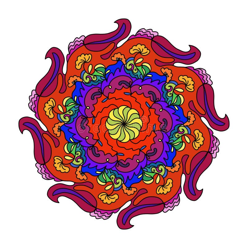 Mandala. Sun. Indian Decorative Pattern Stock Illustration ...