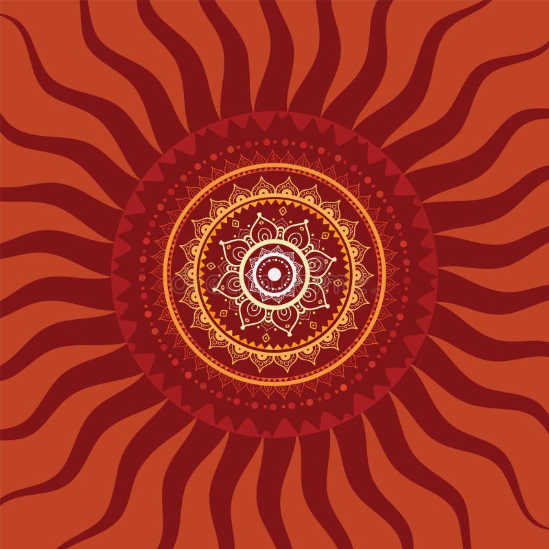 Mandala. Sun pattern. stock illustration. Illustration of arabesque ...
