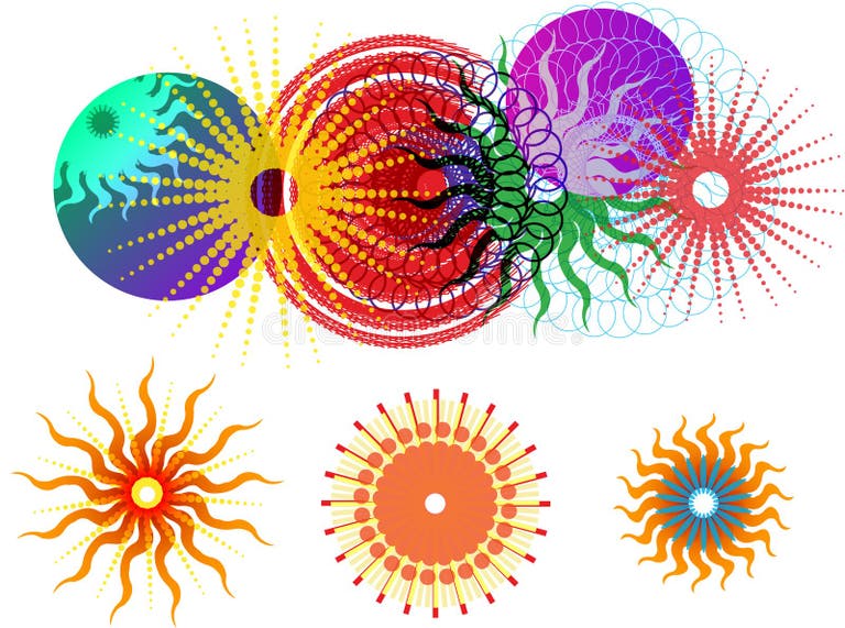 Mandala Suns stock vector. Illustration of rays, symbol - 2347281