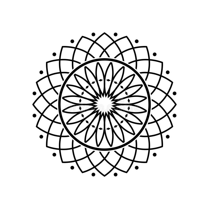 Mandala symbol icon stock vector. Illustration of circle - 290954429