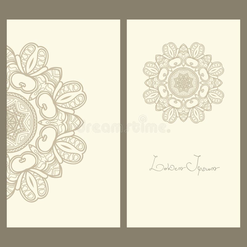 Mandala. Template of the Card Design Stock Vector - Illustration of ...