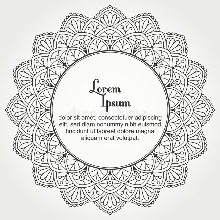 Mandala with text. stock vector. Illustration of ethnic - 83967583