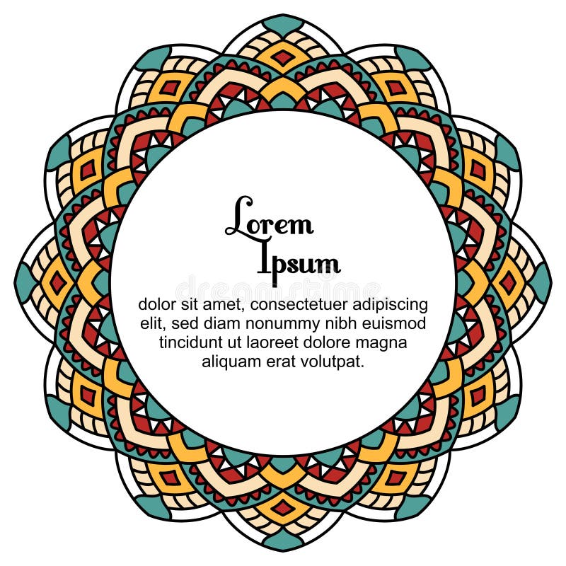 Mandala with text. stock vector. Illustration of elegant - 83968723