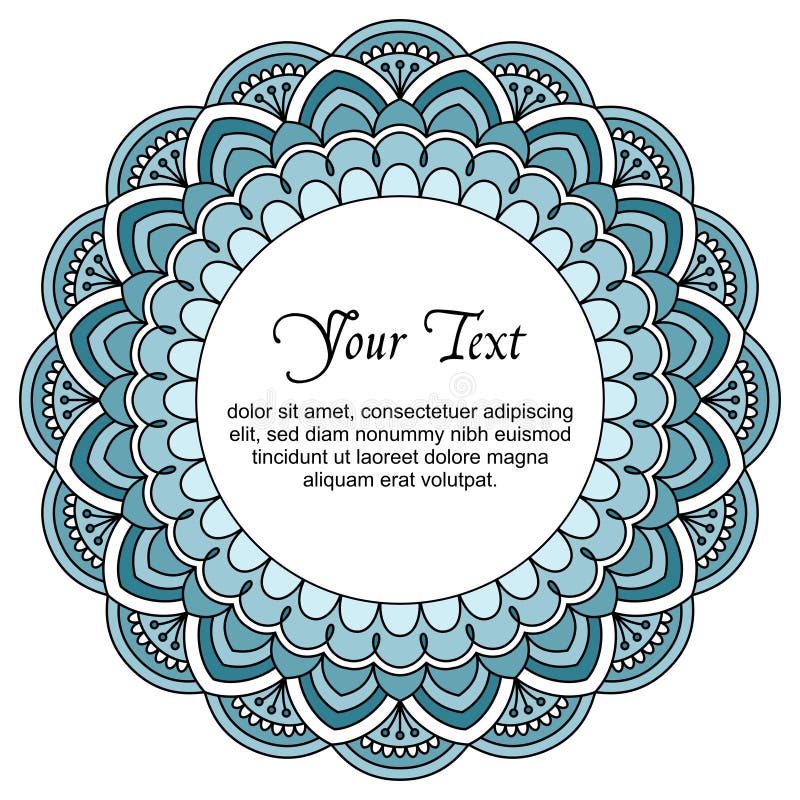 Mandala with text. stock vector. Illustration of elegant - 83968723