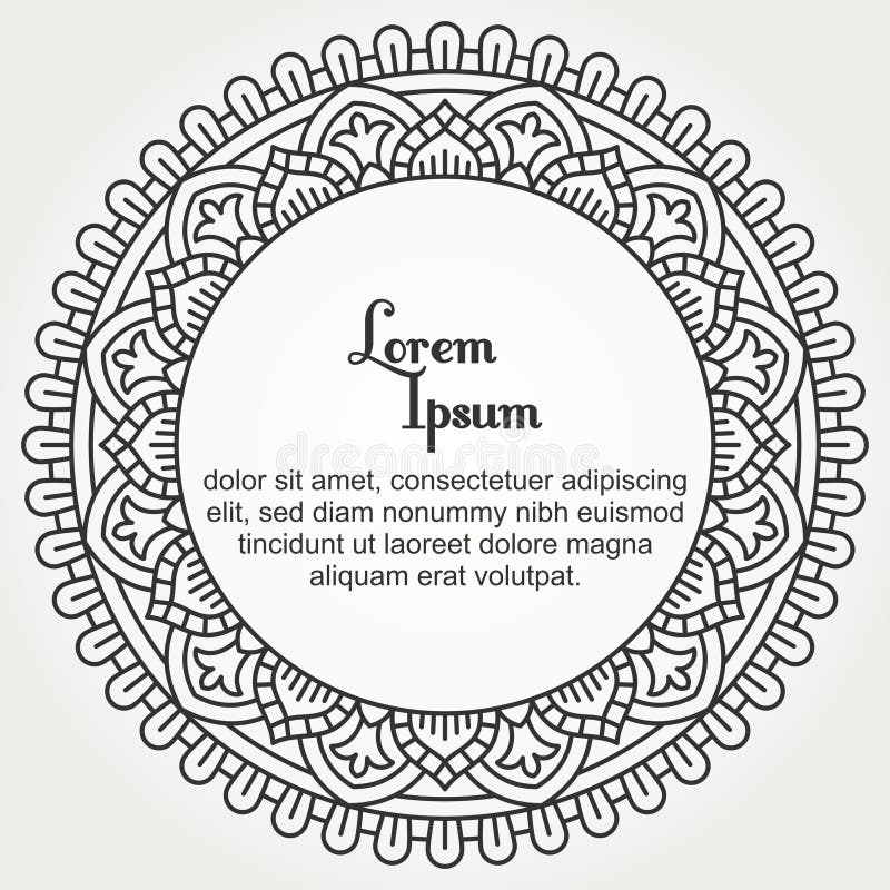 Mandala with text. stock vector. Illustration of elegant - 83968723