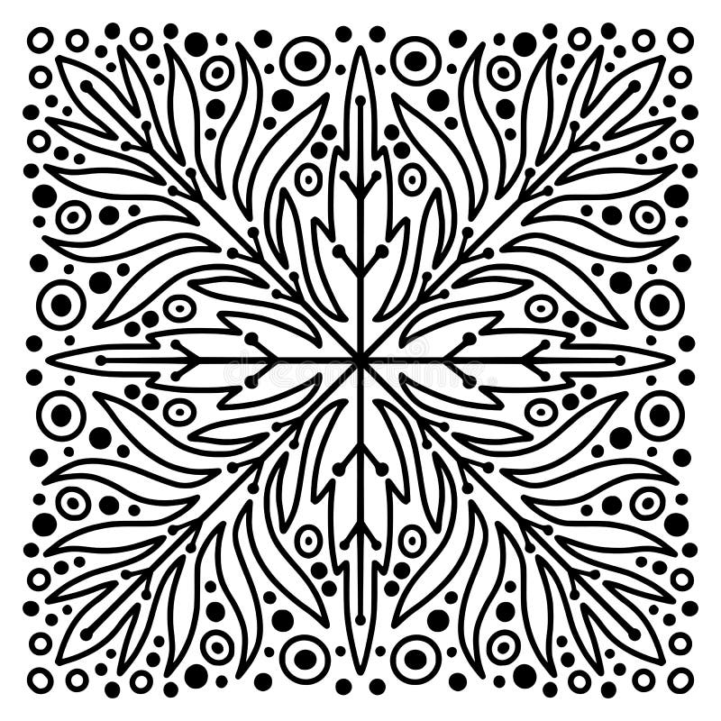 Mandala tile pattern stock vector. Illustration of design - 43824030