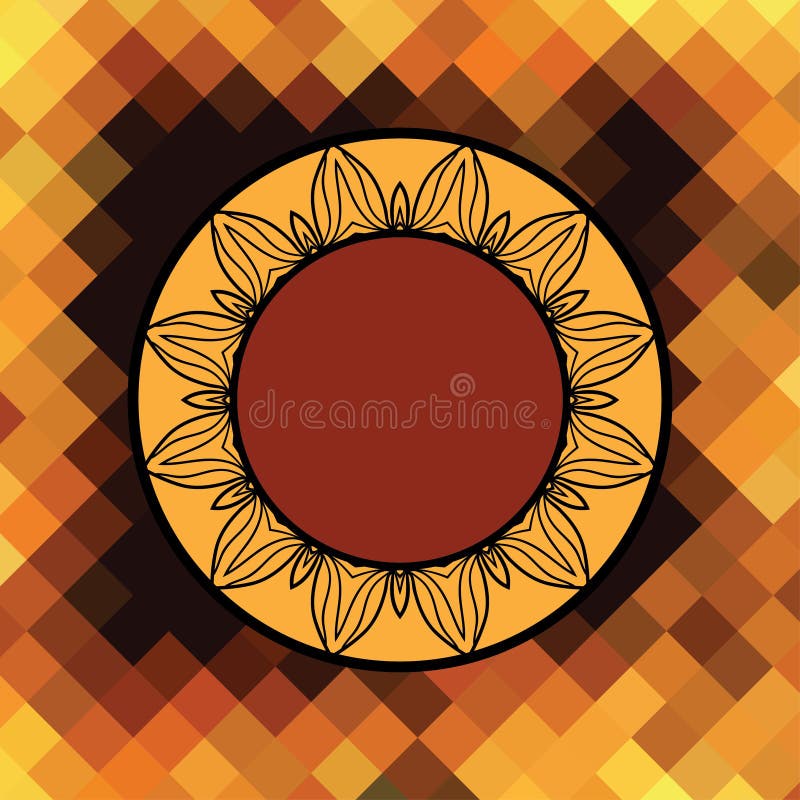 Mandala triangle vector stock vector. Illustration of geometric - 36688128