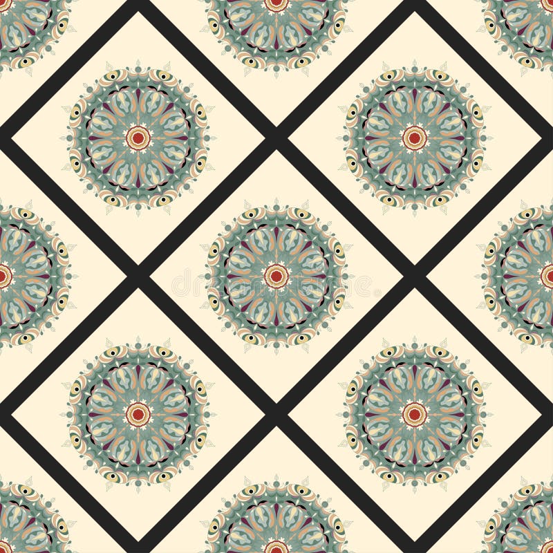 Mandala Tribal Vintage Ethnic Pattern Seamless Pattern Illustration ...