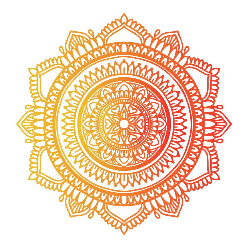 Mandala Vector Art Template with Floral Ornament Eps File Stock Vector ...