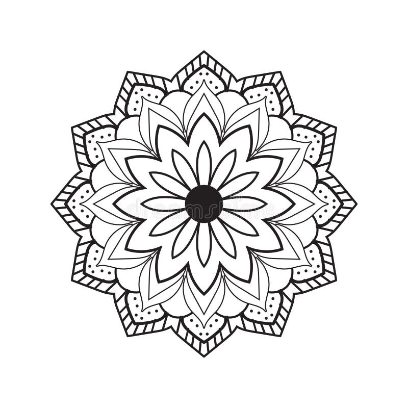 Mandala Vector Design Illustrator. Stock Illustration - Illustration of ...